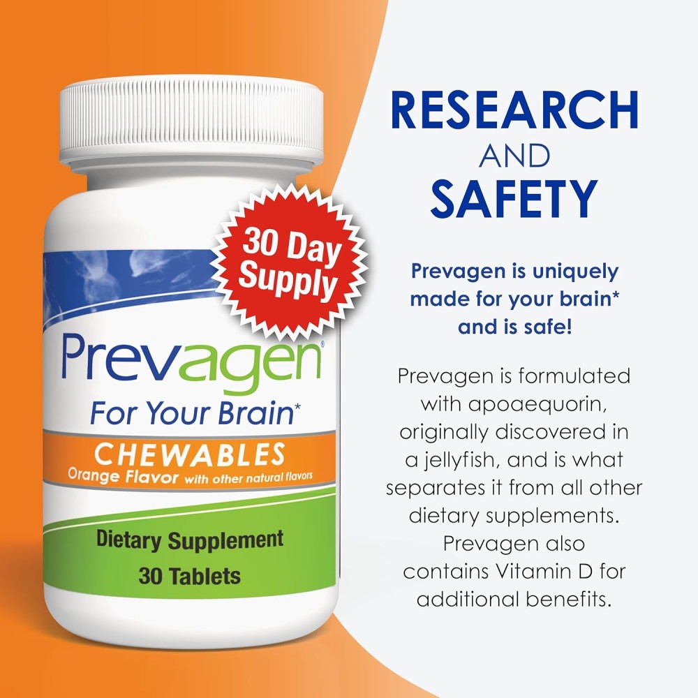 Prevagen Regular Strength Orange Chewables 30 Tablets - Portal Pharmacy